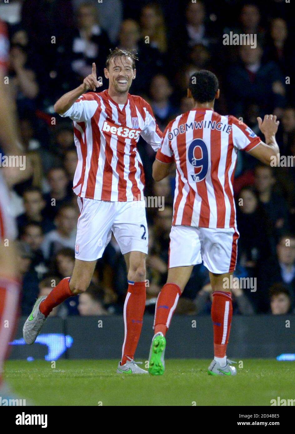 Stokes peter crouch celebrates scoring opening goal hi-res stock ...