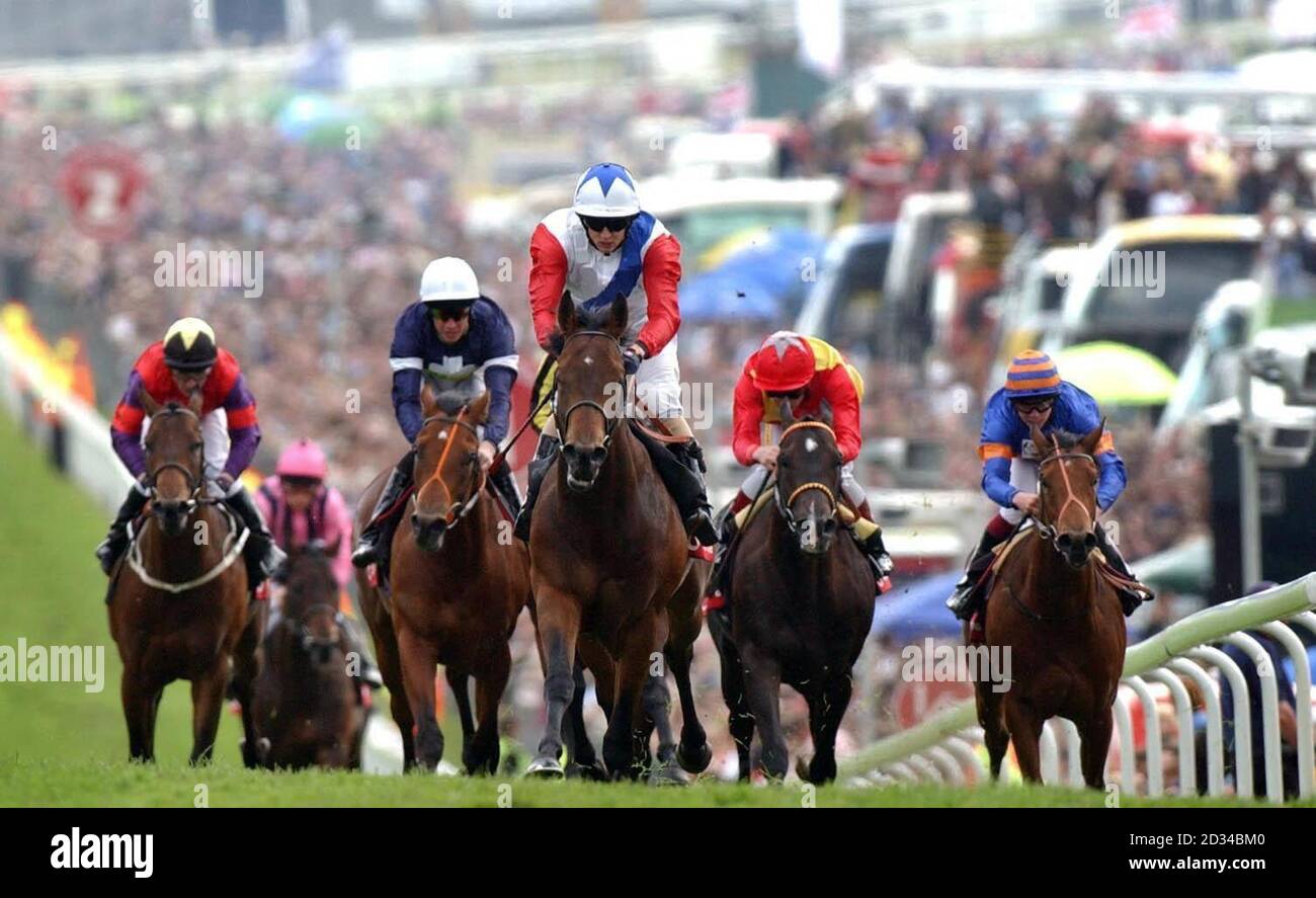 BA Foxtrot and jockey Chris Catlin cross the line to win the Vodafone ...