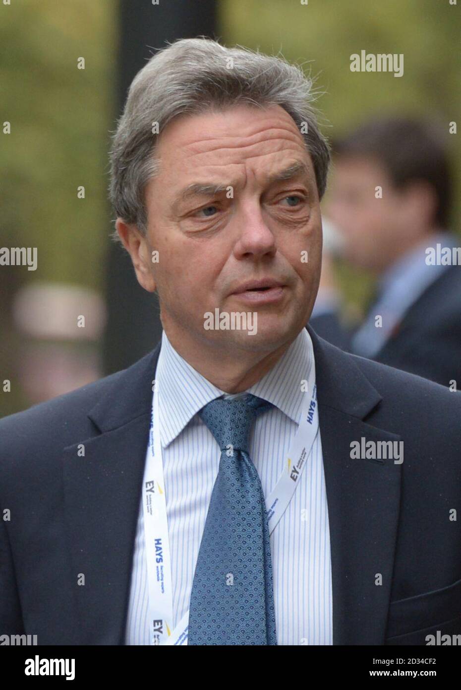 Sir Michael Arthur from Boeing UK arriving at the annual conference of ...