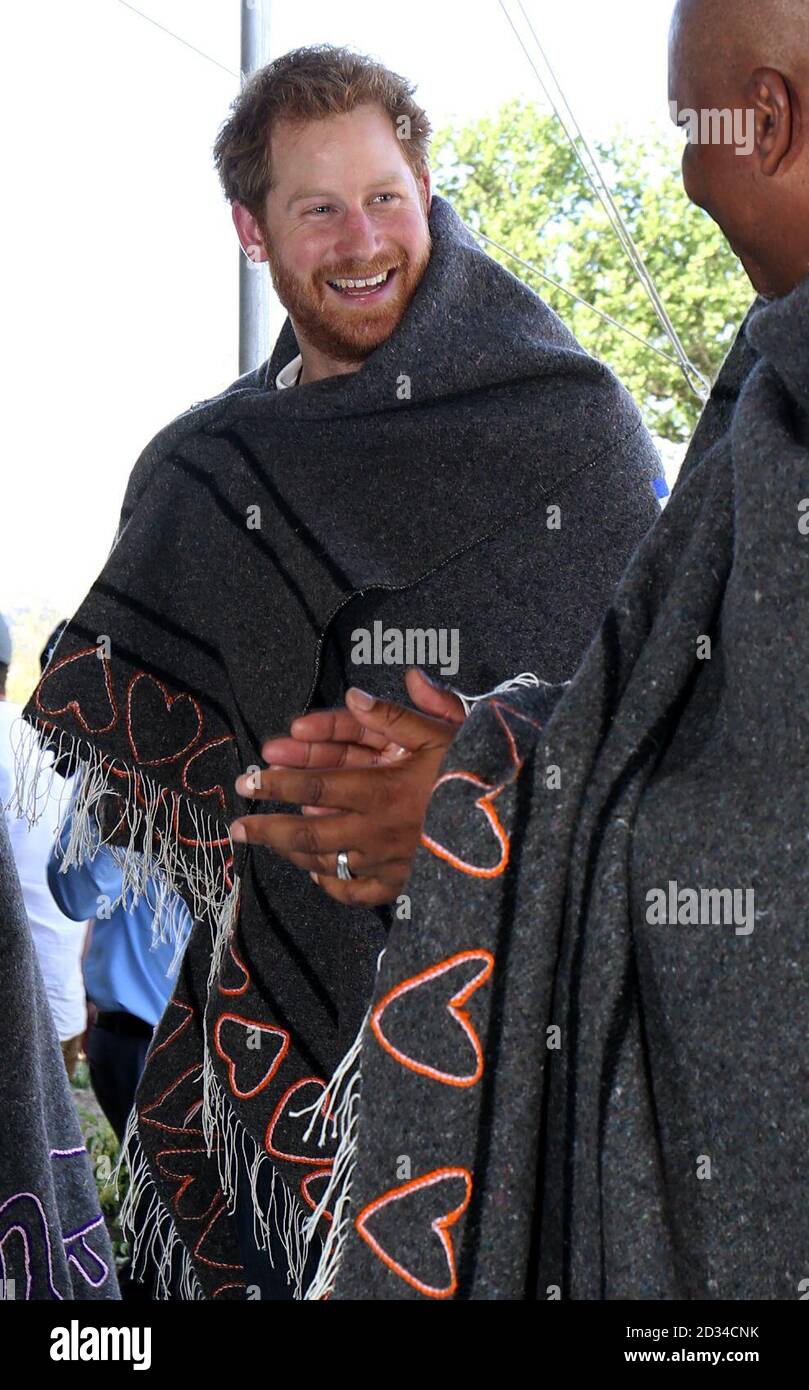 Prince Harry and Prince Seeiso of Lesotho are gifted a traditional ...