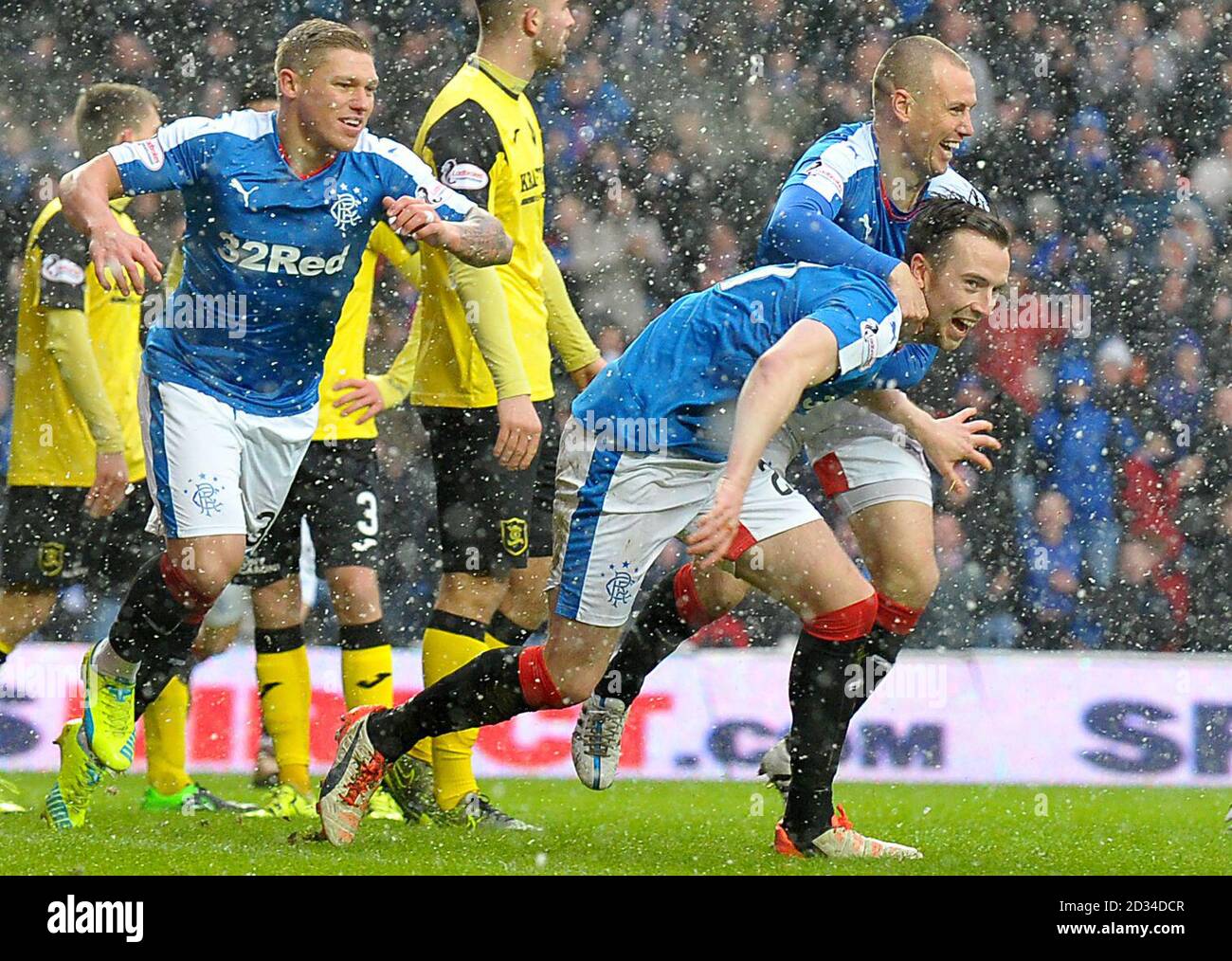 Rangers danny wilson celebrates scoring hi-res stock photography and ...