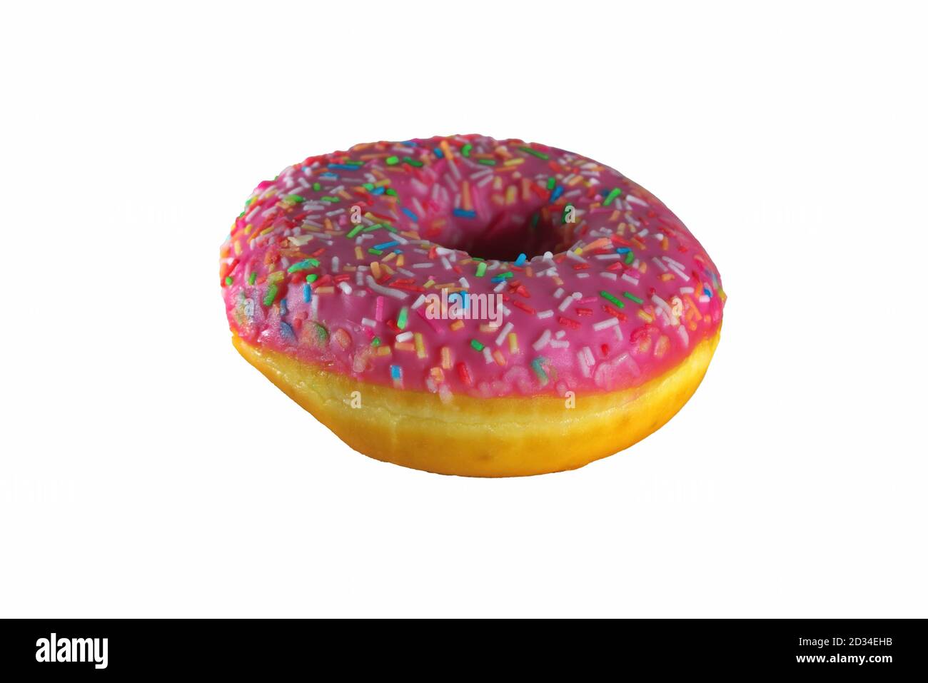 Delicious sweet donut white icing Cut Out Stock Images & Pictures - Alamy