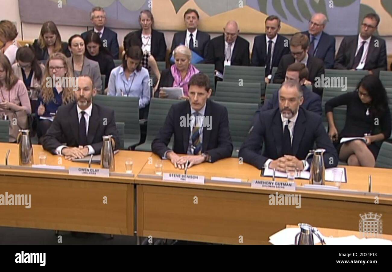 (left to right) Owen Clay, Partner of Linklaters, Steve Denison ...