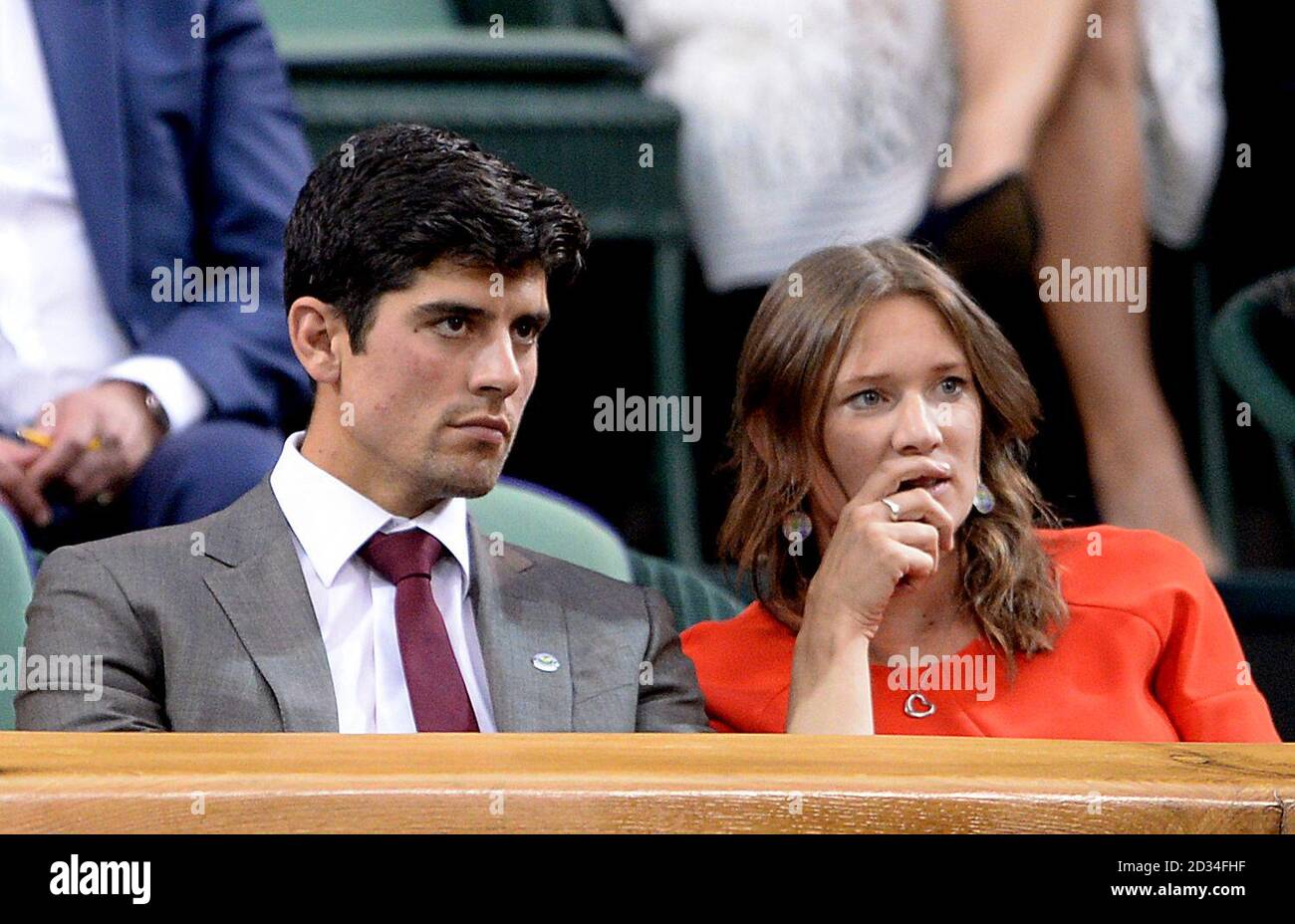 Alastair and Alice Cook on day Five of the Wimbledon Championships at ...