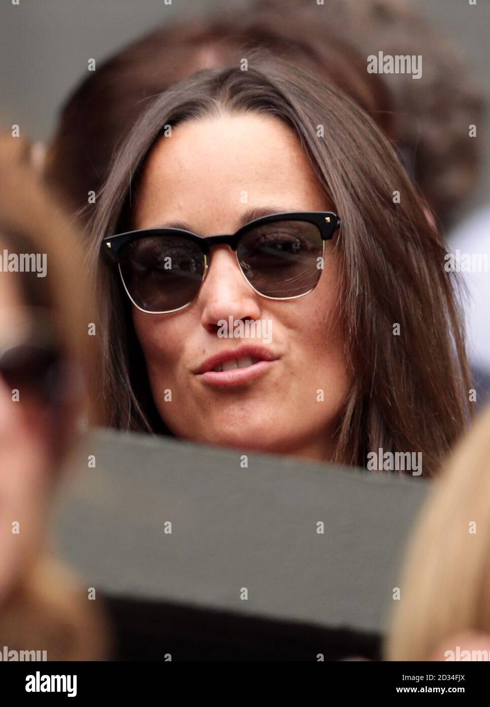 Pippa Middleton on centre court on day seven of the Wimbledon ...