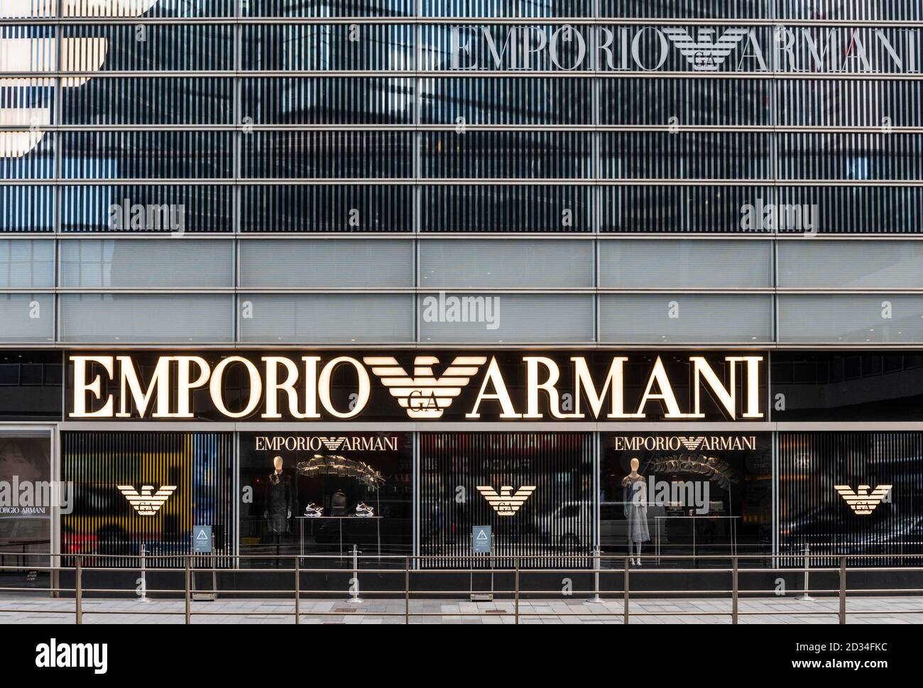 Italian fashion brand Emporio Armani store seen in Hong Kong Stock ...