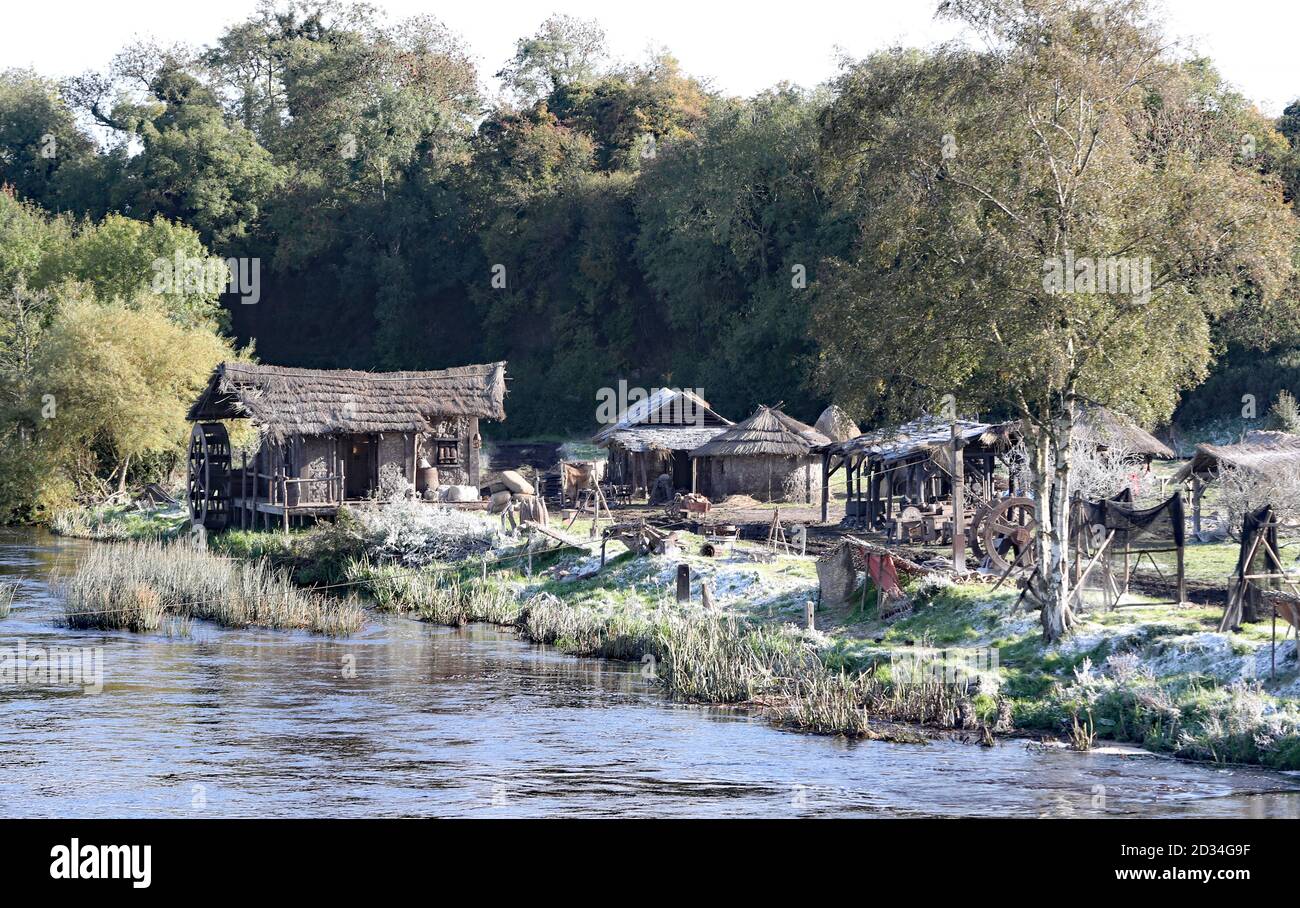 The set of the movie The Last Duel at Bective Bridge in Co Meath ...