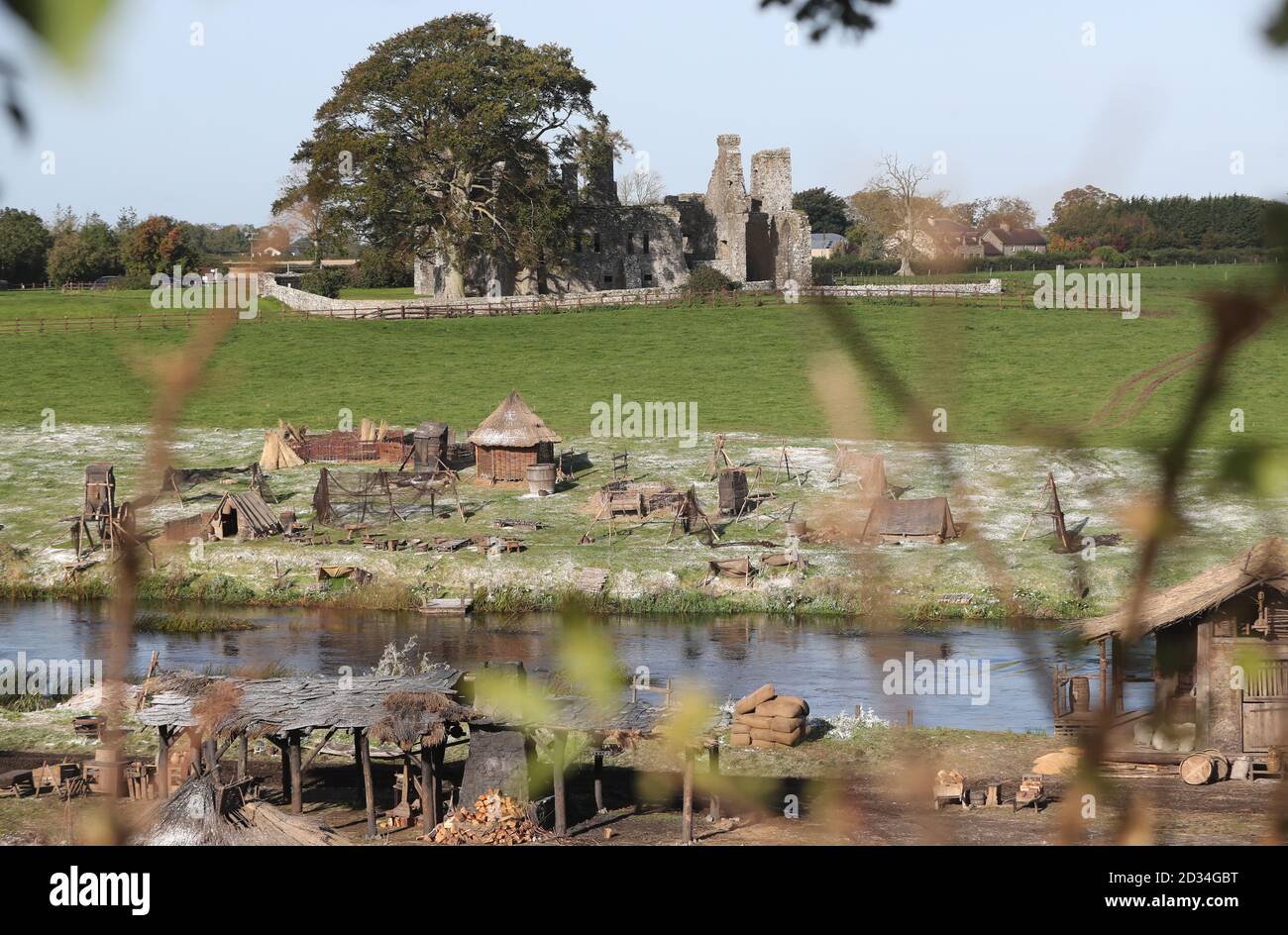 The set of the movie The Last Duel at Bective Bridge in Co Meath ...