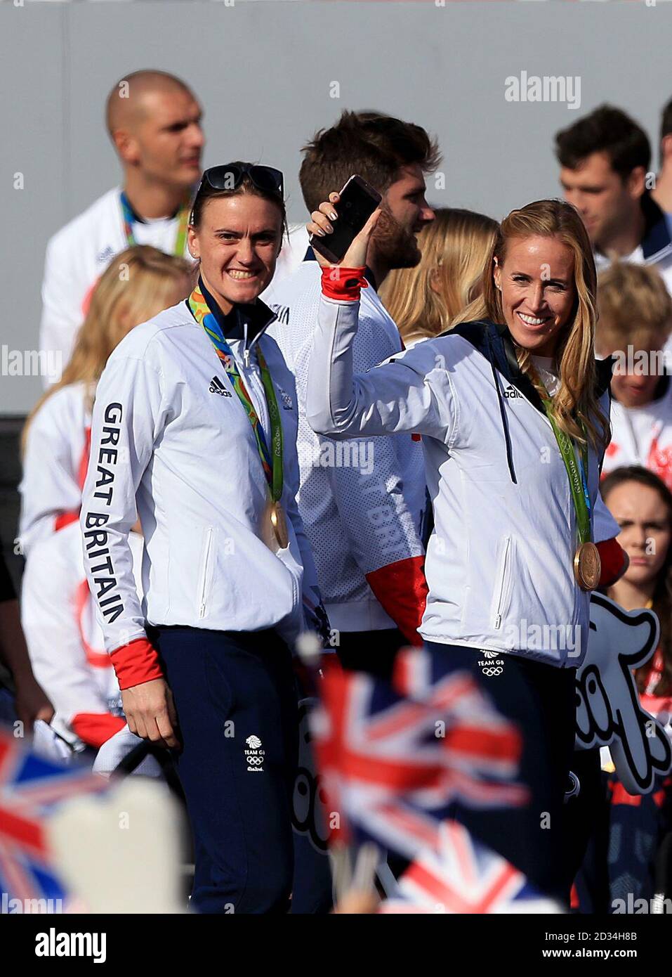 Great Britain's Heather Stanning (left) and Helen Glover (right) during ...