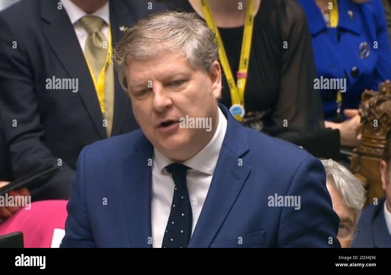 SNP Westminster leader Angus Robertson speaks during Prime Minister's ...