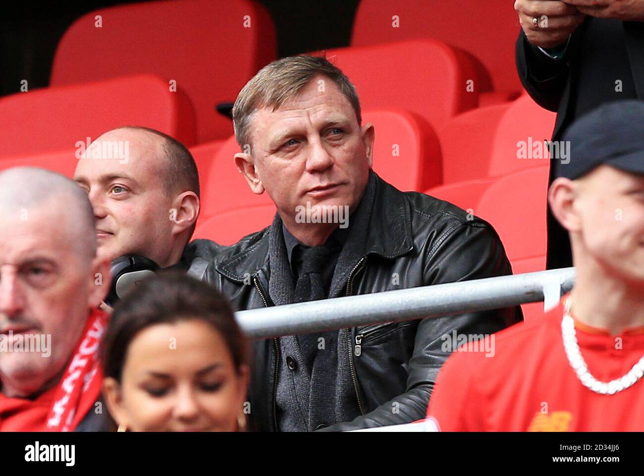 Actor Daniel Craig in the stands before the Premier League match at ...