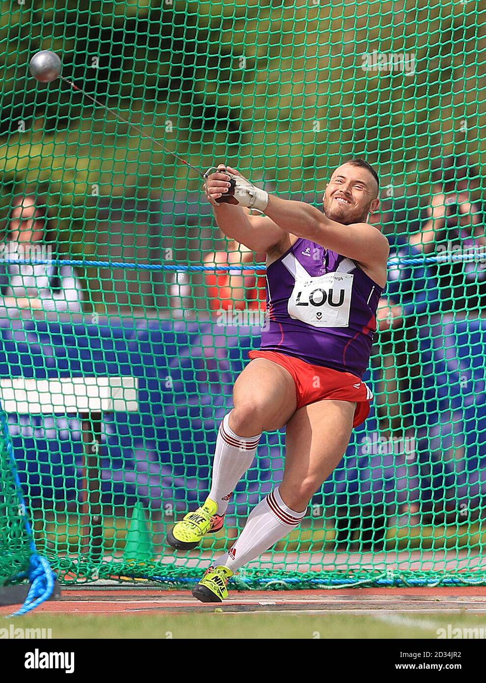 Mark Dry in the Men's Hammer during the Loughborough International ...