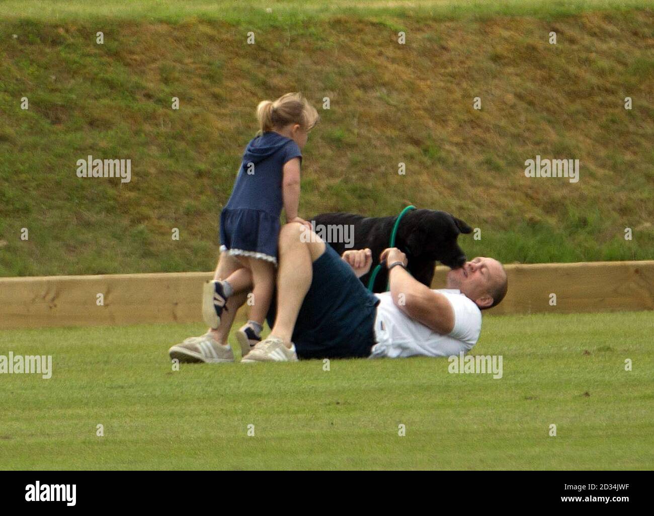 Mike Tindall with daughter Mia, at the Gloucestershire Festival of Polo ...