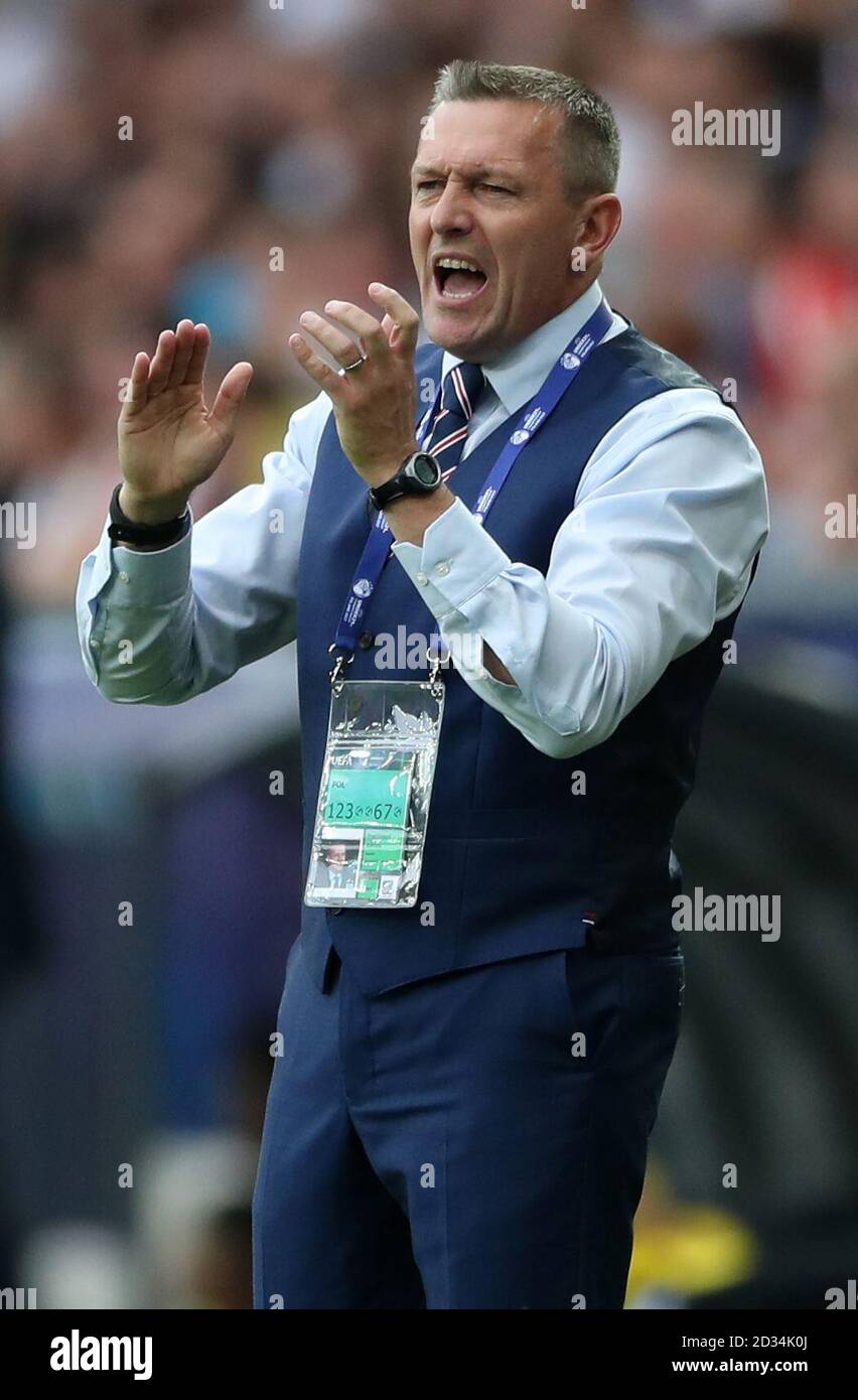 England manager Aidy Boothroyd during the UEFA European Under-21 ...