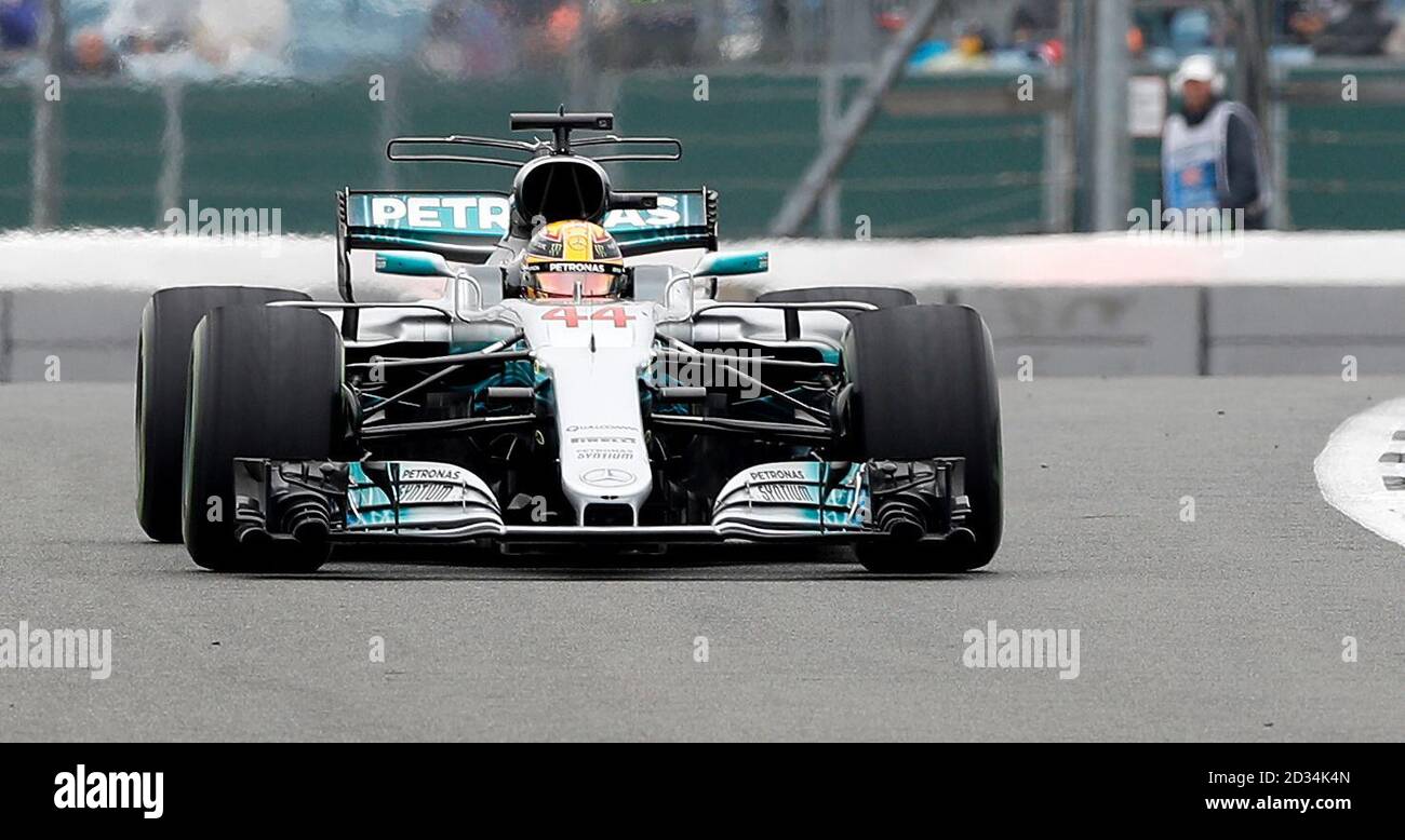 Mercedes' Lewis Hamilton during qualifying for the 2017 British Grand ...