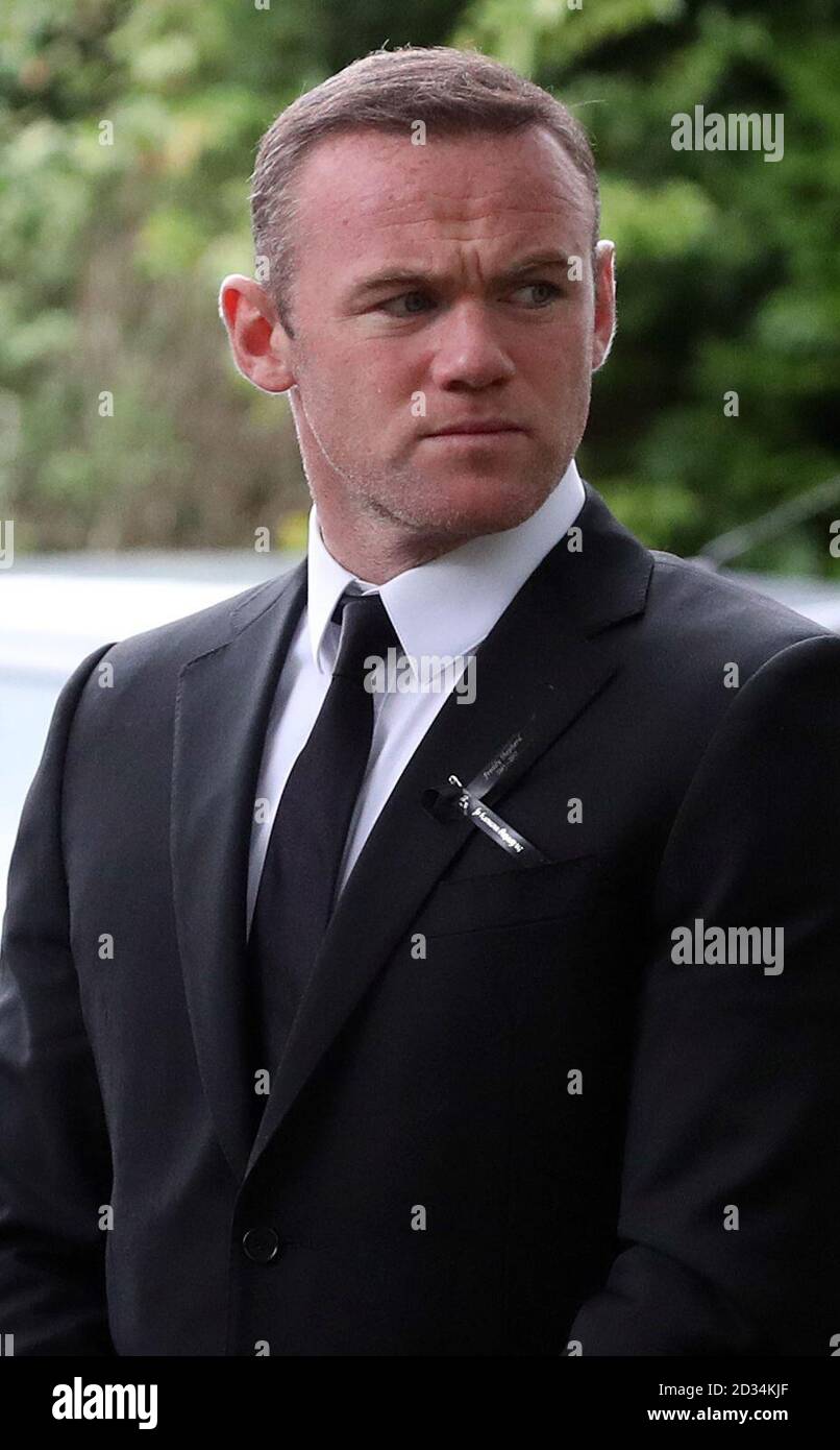 Wayne Rooney leaves after attending the funeral service of former ...
