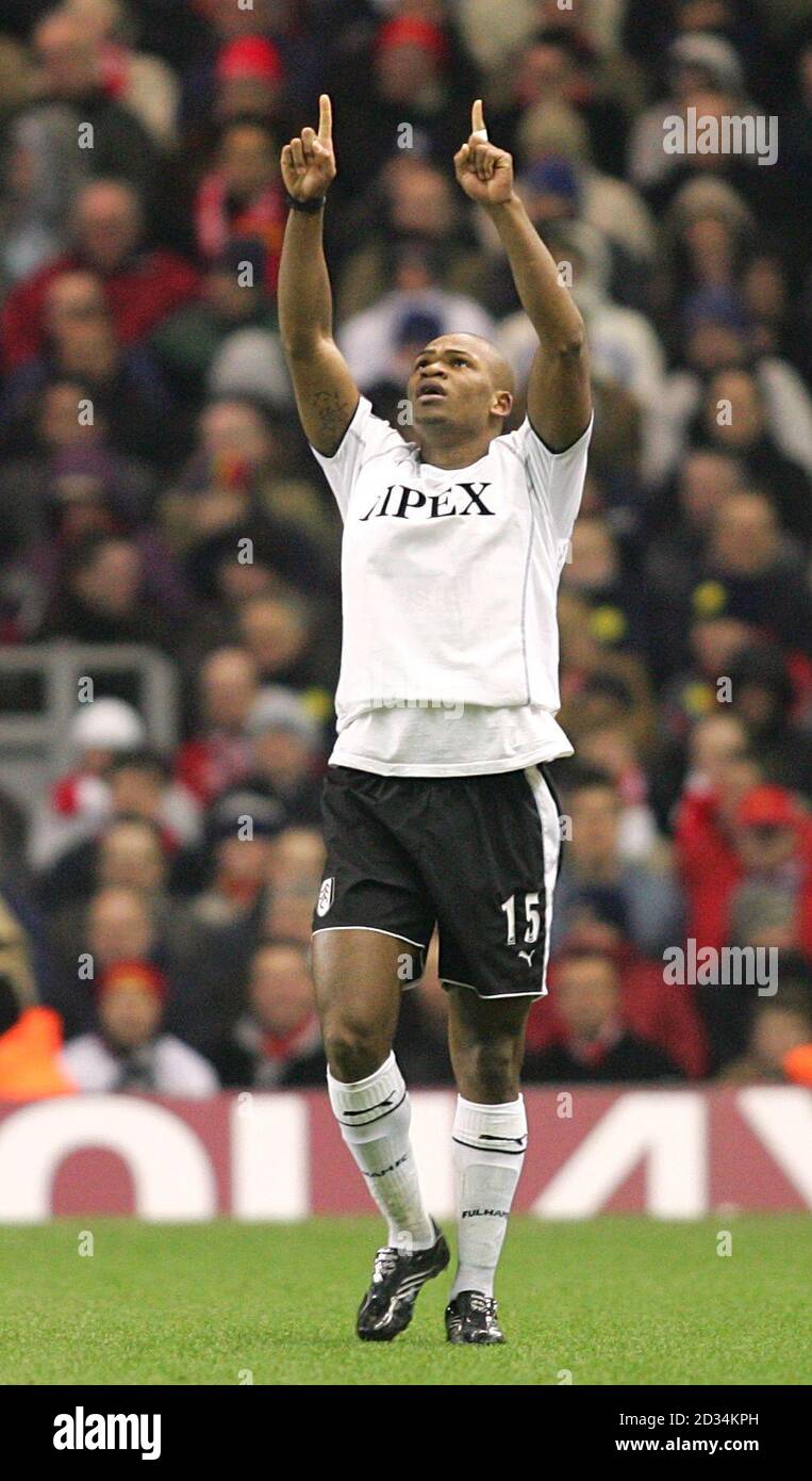 Fulham's Collins John celebrates his goal Stock Photo - Alamy
