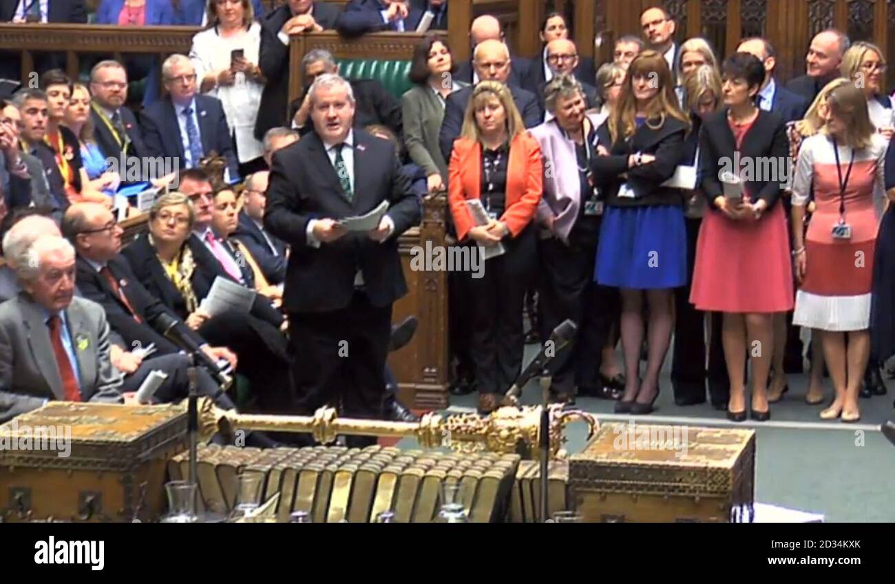 SNP Westminster leader Ian Blackford speaks during Prime Minister's ...