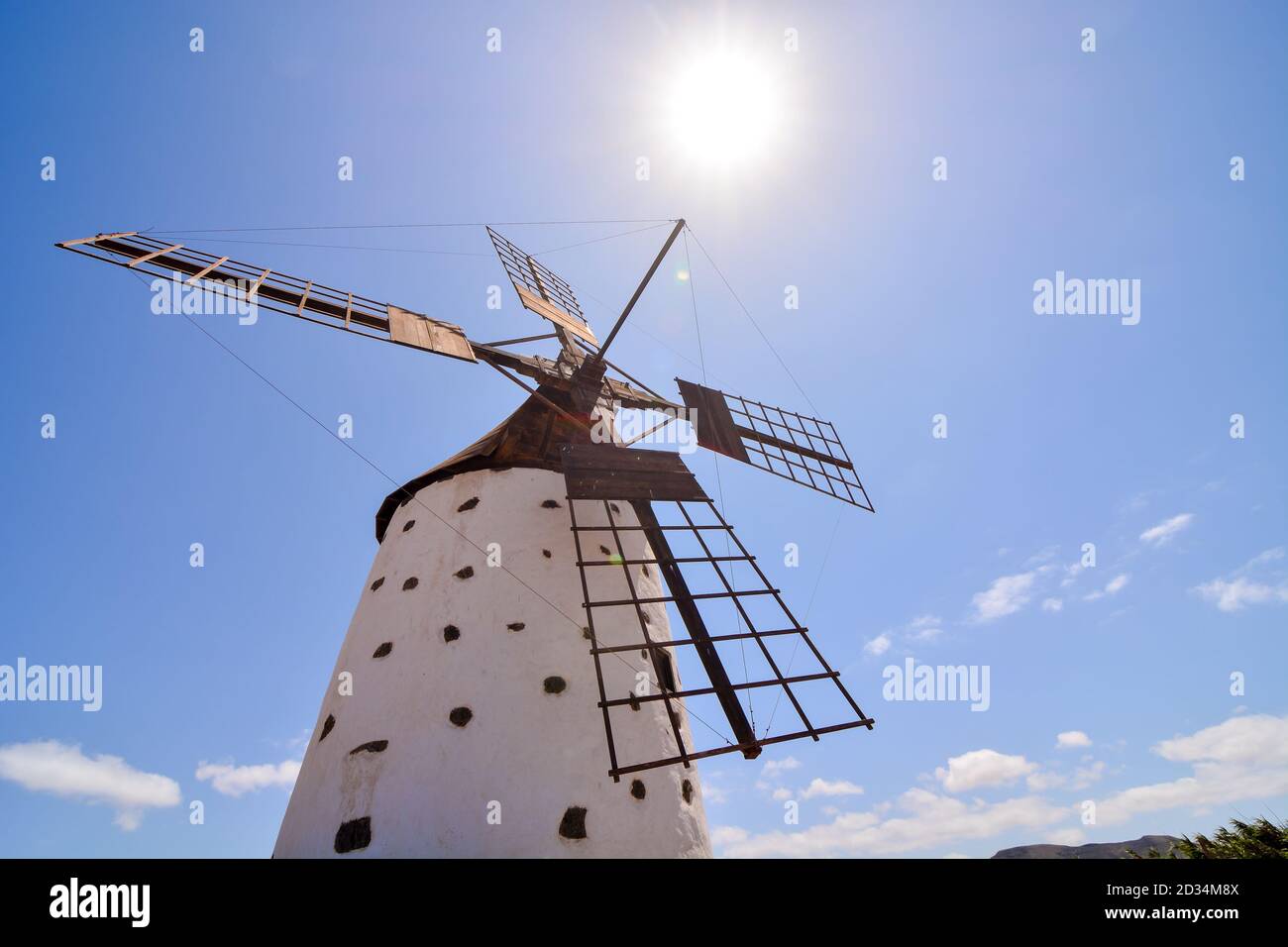 Classic Vintage Windmill Building Stock Photo - Alamy