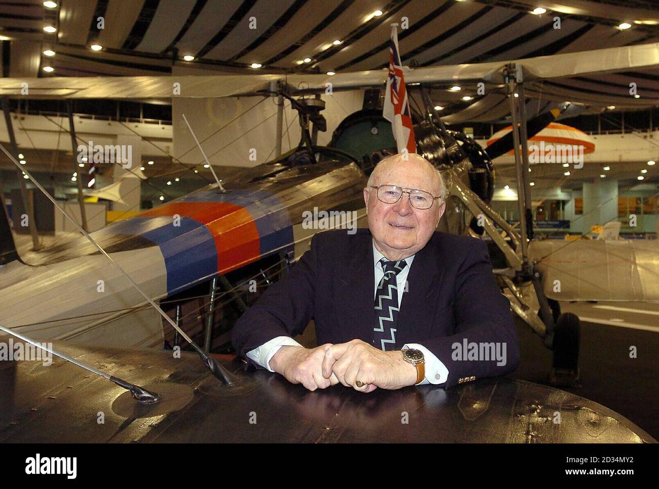 Veteran pilot john moffatt stands by a fairey swordfish plane hi-res ...