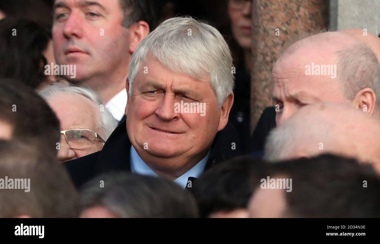 Denis O'Brien attends the funeral of former Irish attorney general ...