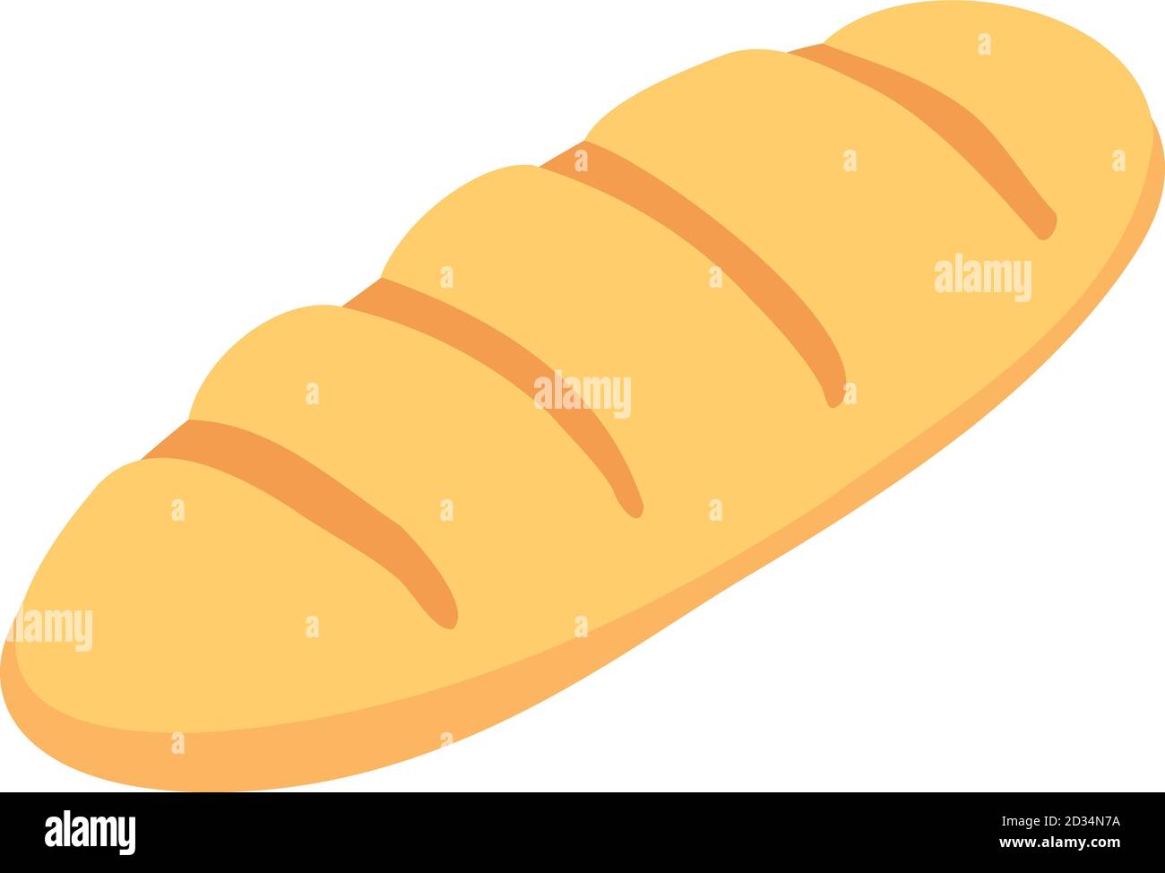 Bakery factory loaf icon. Isometric of bakery factory loaf vector icon ...