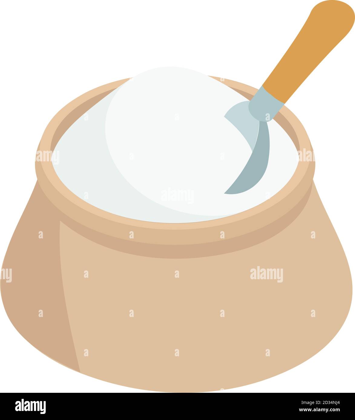 Bakery factory flour sack icon. Isometric of bakery factory flour sack ...