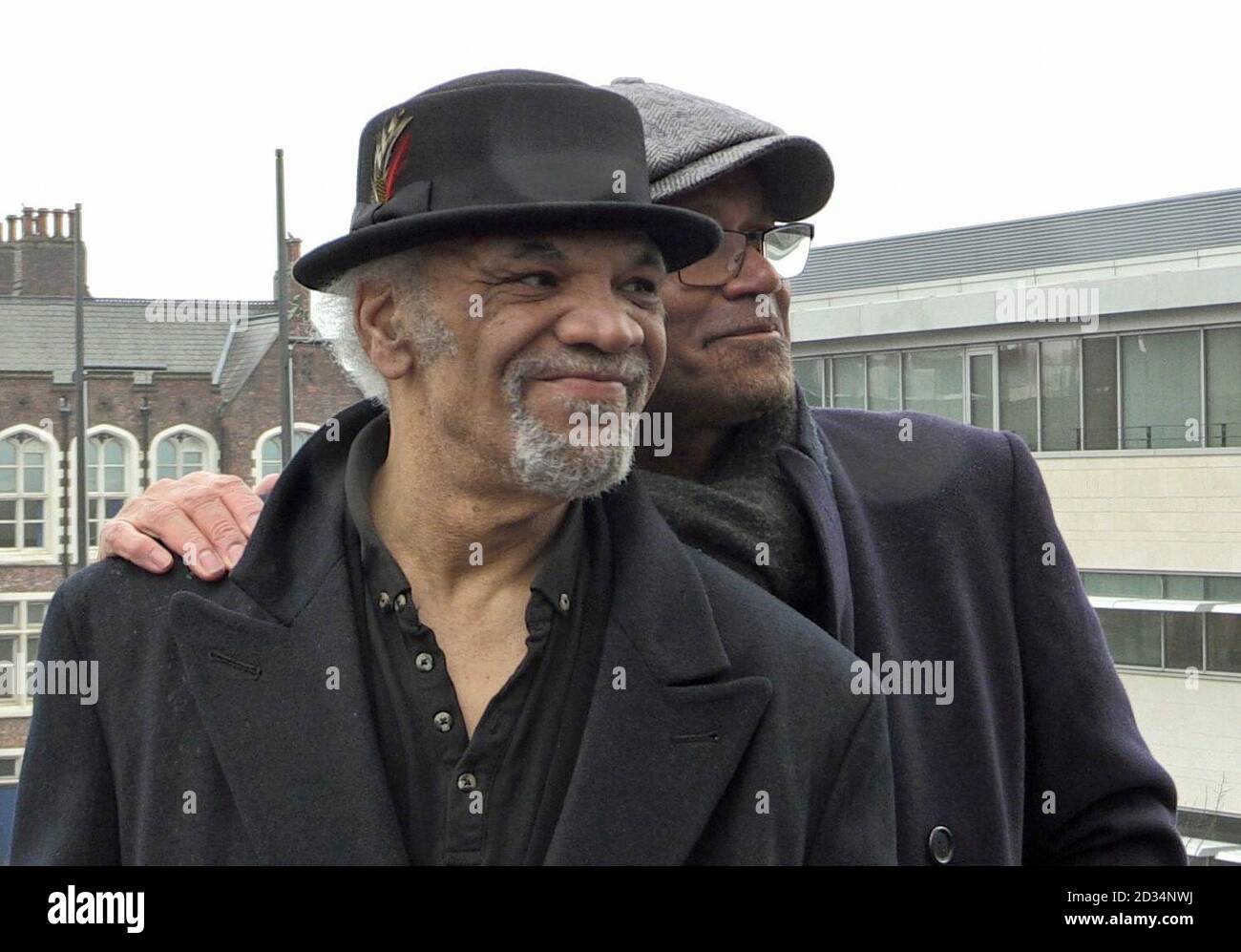 Actors Paul Barber (left) and Louis Emerick at Liverpool Metropolitan ...