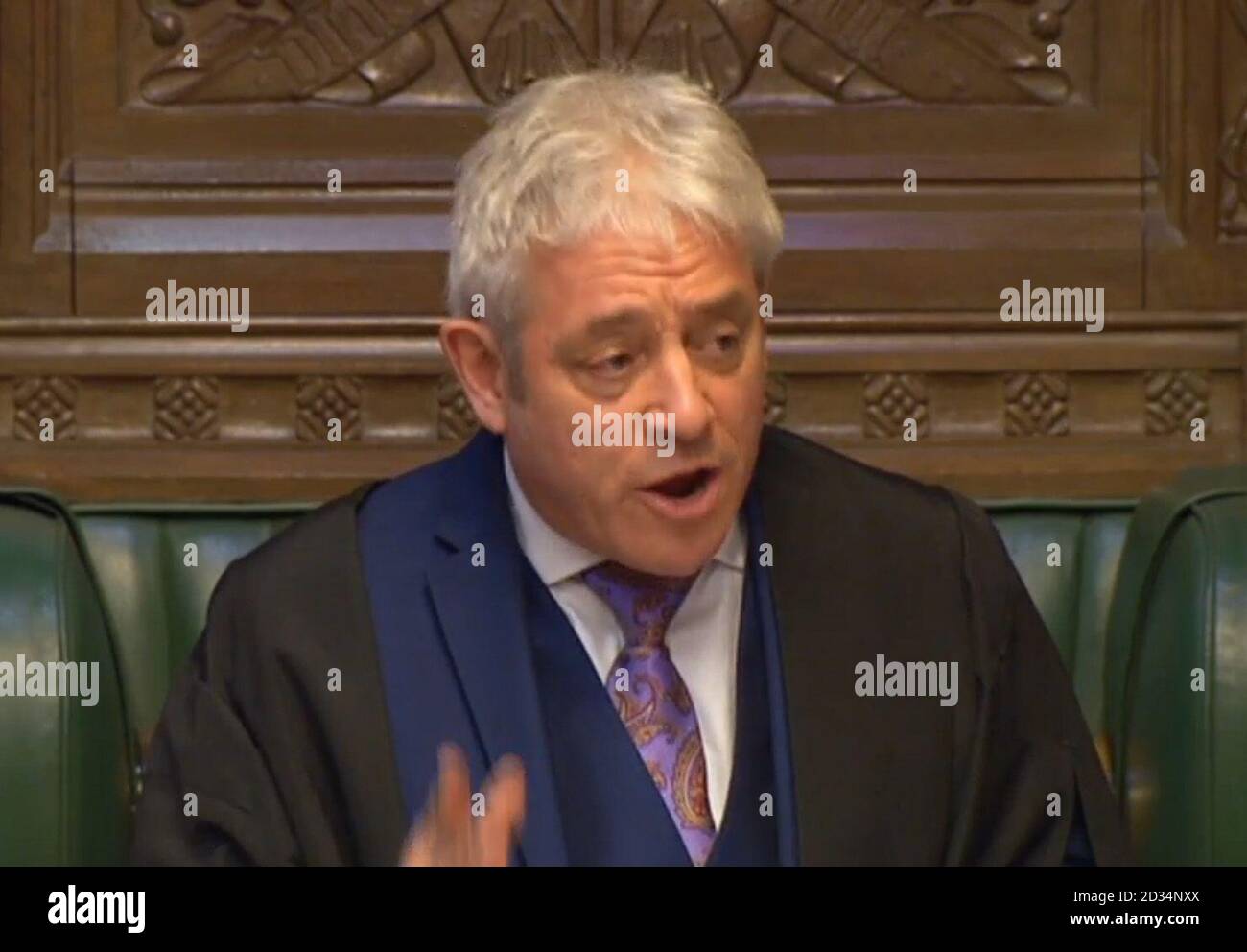 Speaker John Bercow speaks during Prime Minister's Questions in the ...
