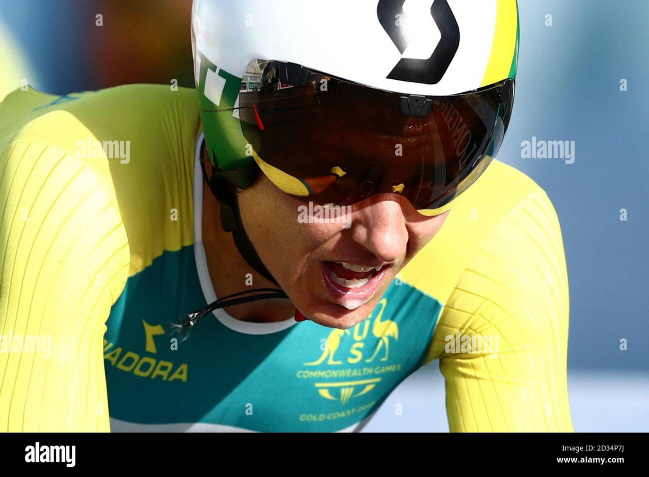 Australia's Katrin Garfoot crosses the line in the Women's Individual ...