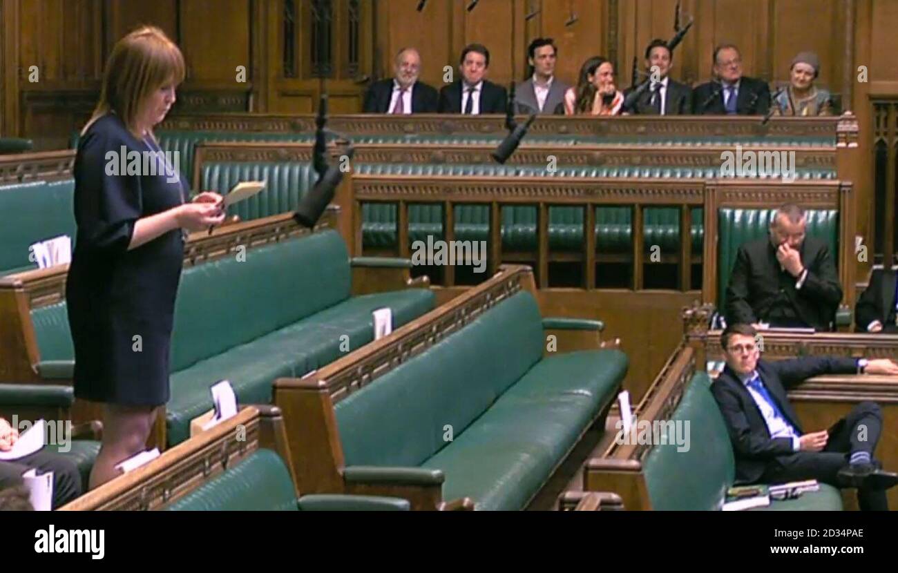 Baroness Tessa Jowell looks on from the back of the Commons chamber as ...