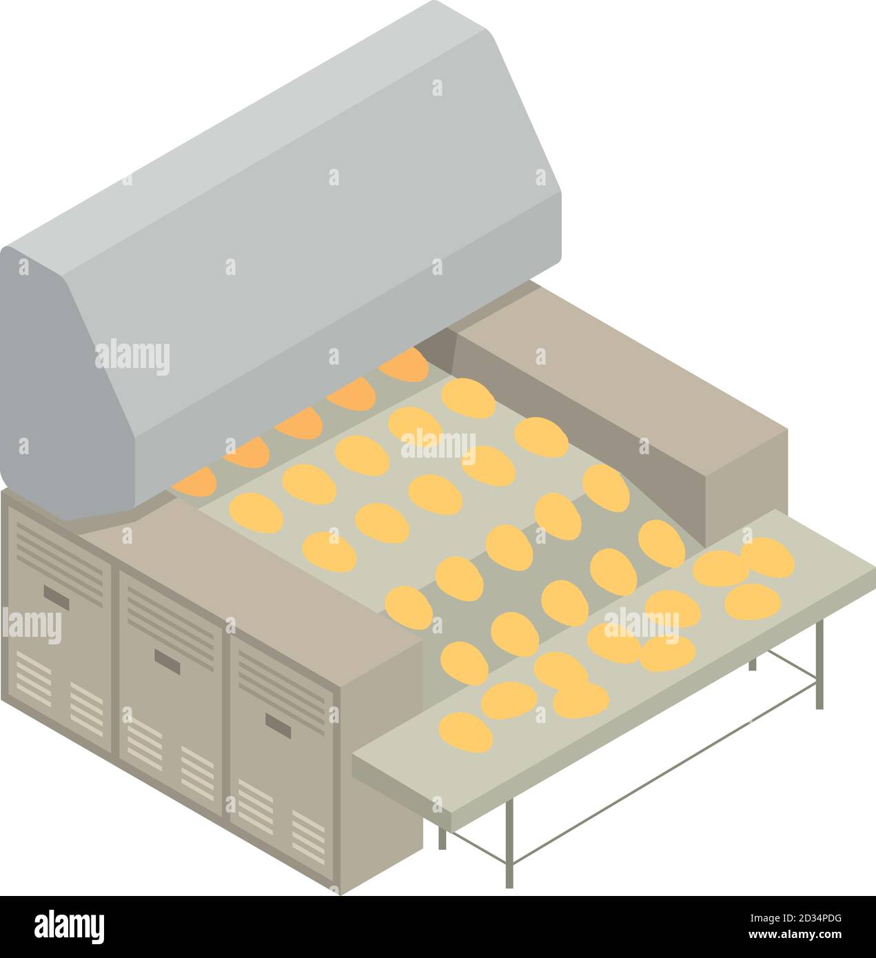 Bakery factory line icon. Isometric of bakery factory line vector icon ...