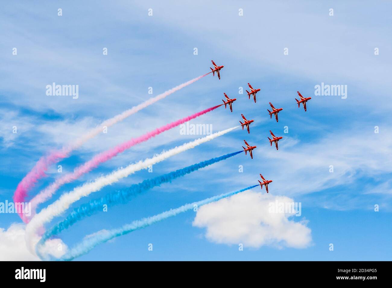 images of fighter planes doing air stunts during an aviation airshow ...