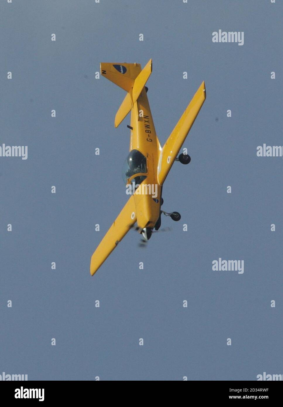 A Slingsby Firefly T-67 displaying at Farnborough Airshow Stock Photo ...