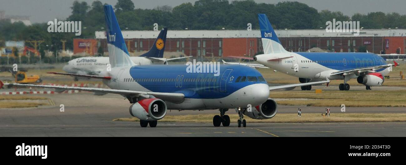 BMI British Midland aircraft at Heathrow Airport Stock Photo - Alamy