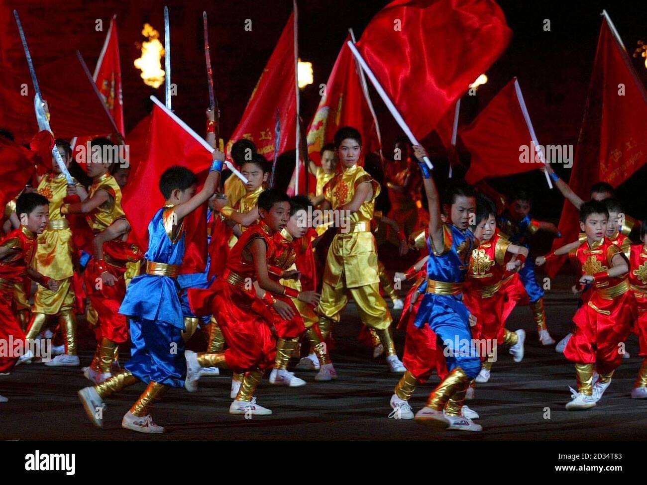 Jiangxi xishan international school kung fu group during hi-res stock ...