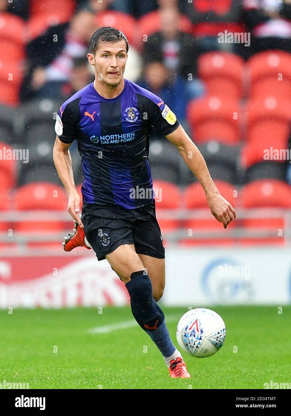 Luton Town's Dan Potts Stock Photo - Alamy