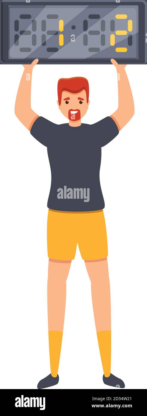 Referee change player board icon. Cartoon of referee change player ...