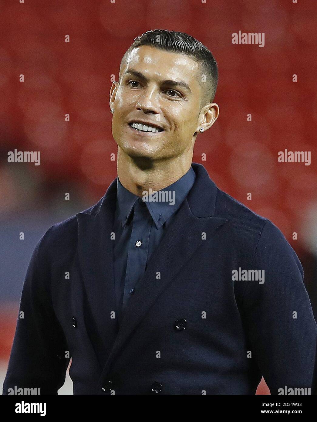 Juventus' Cristiano Ronaldo during the walkaround at Old Trafford ...