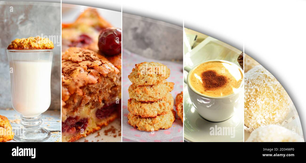 Breakfast food collage hi-res stock photography and images - Alamy