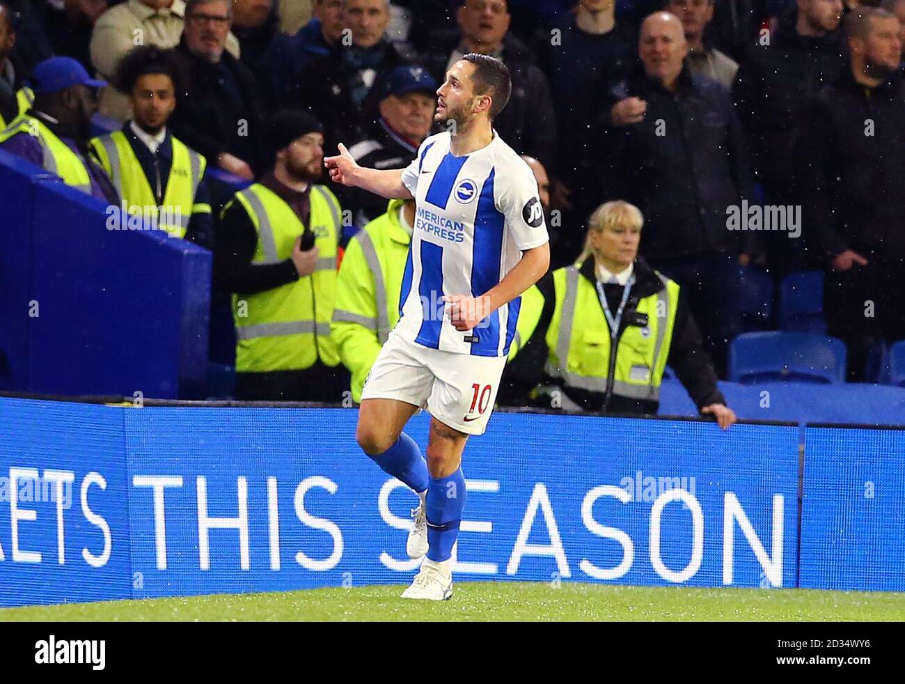 Brighton & Hove Albion's Florin Andone celebrates scoring his side's ...