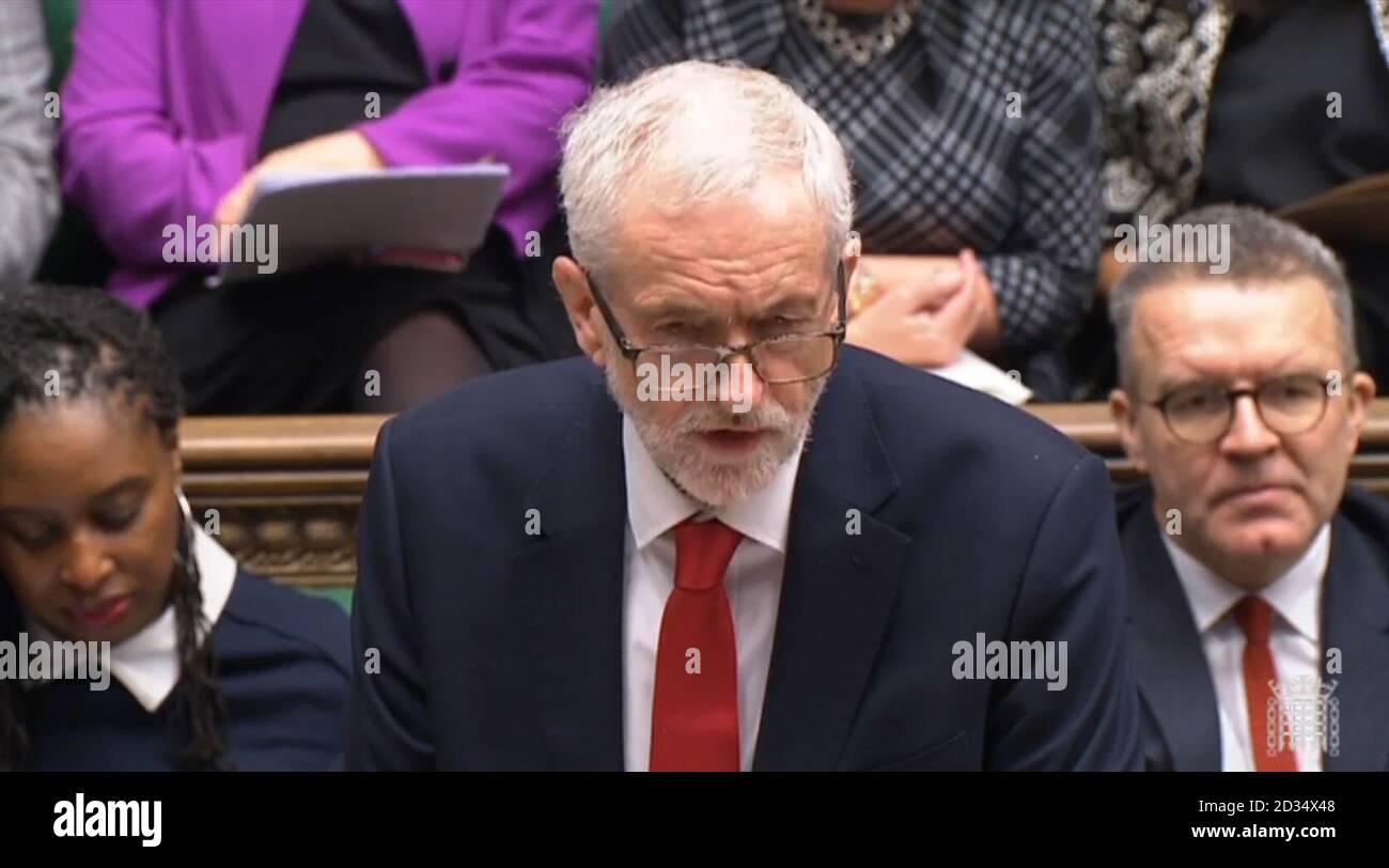 Labour leader Jeremy Corbyn speaks during Prime Minister's Questions in ...