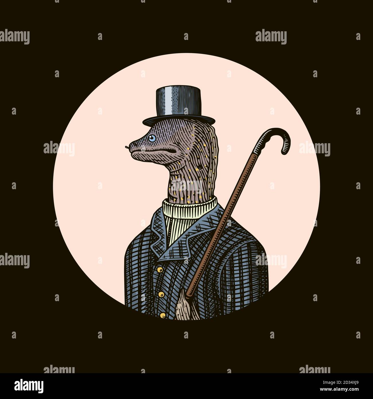 Boy with hat and cane Stock Vector Images - Alamy