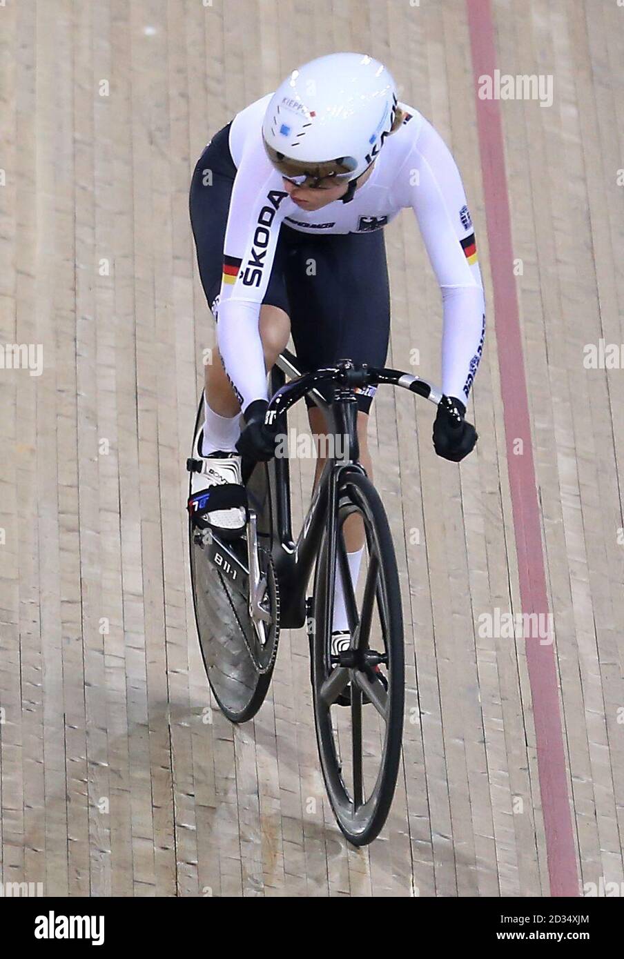 Emma Hinze of Germany during day two of the Tissot UCI Track Cycling ...