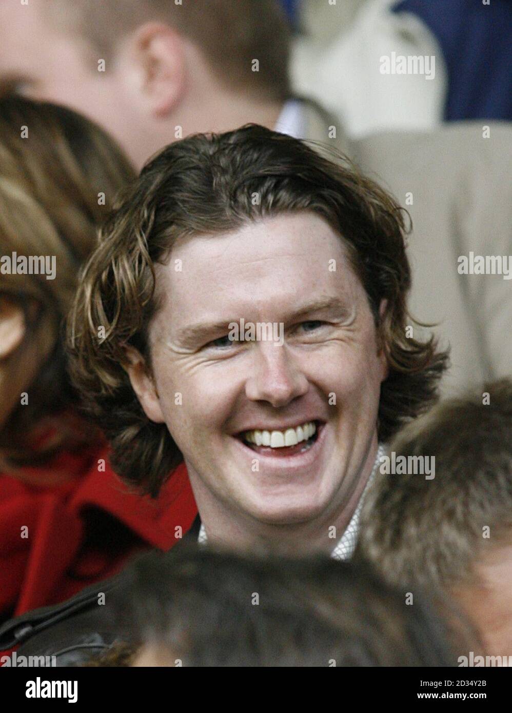 Steve McManaman watch's the game in the stands Stock Photo - Alamy
