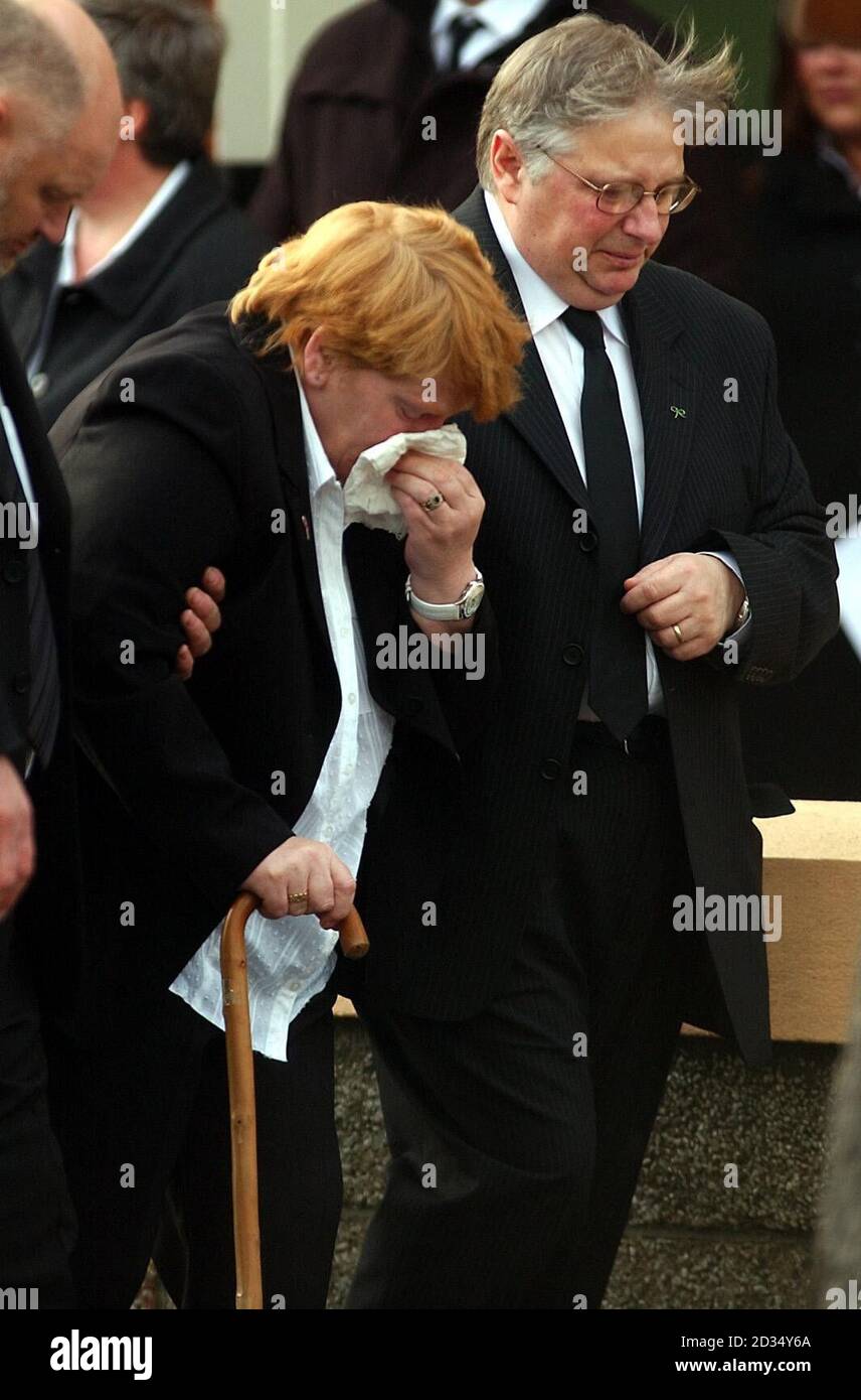 Liz and Ken Norris leave the funeral of their daughter Lisa at South ...