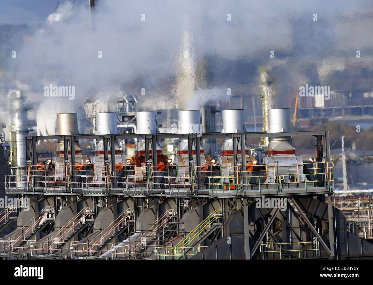 General view of Ineos Grangemouth refinery at day. Situated close to ...