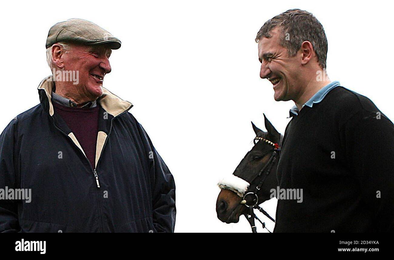 Donald McCain (right) with his father Ginger and horse Inca Trail, at ...