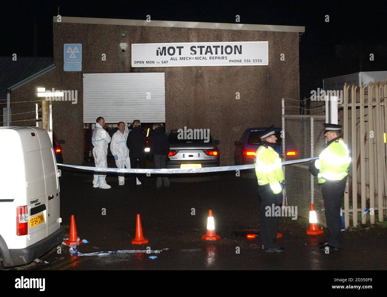 The scene of a triple shooting at an MOT and car repair centre on ...