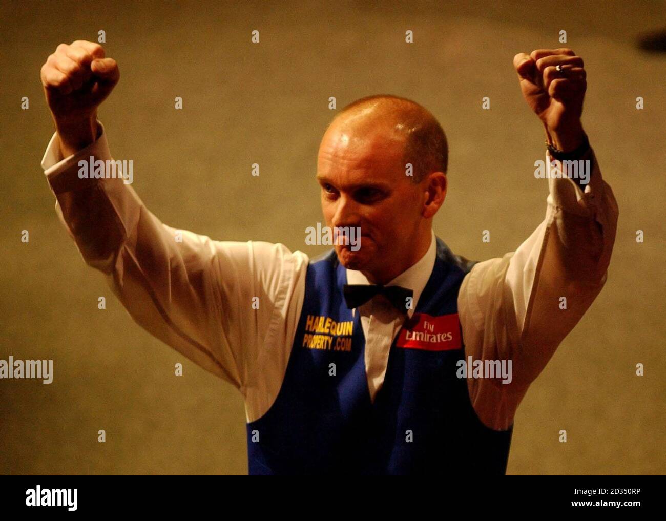 England's Peter Ebdon celebrates his victory over Scotland's Stephen ...